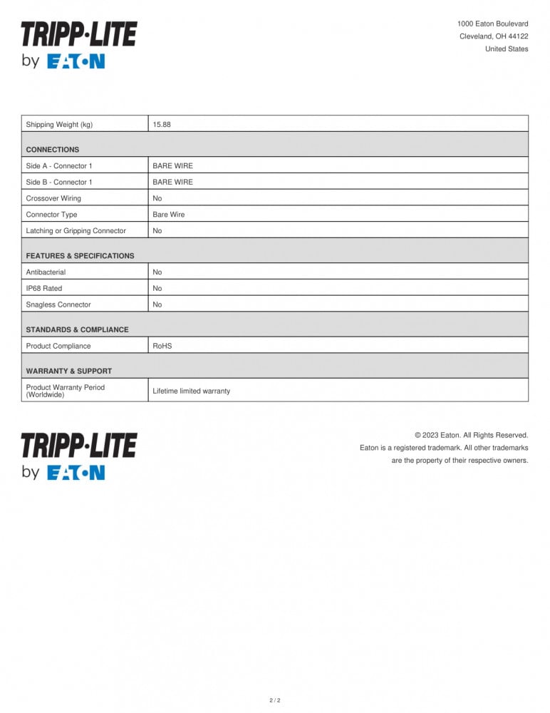 A224-01K-WH technical document page 2
