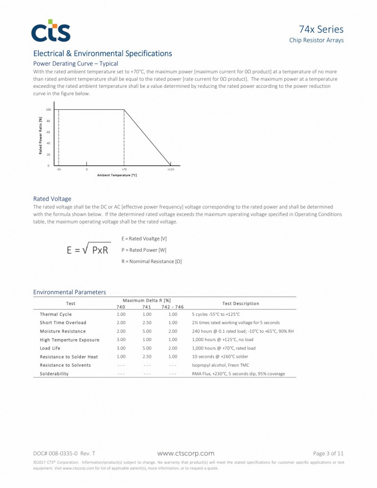 74x Series datasheet page 3