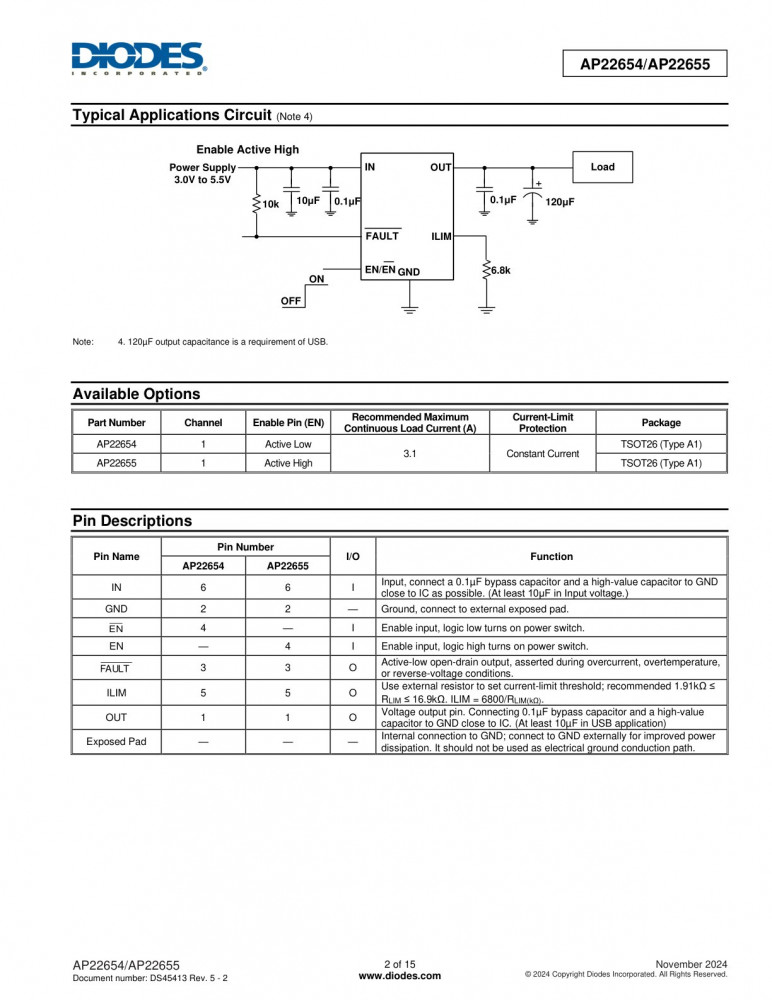 AP22655WU-7 datasheet page 2