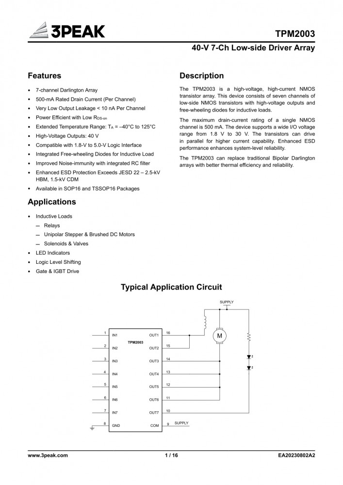 TPM2003-SO3R datasheet page 1