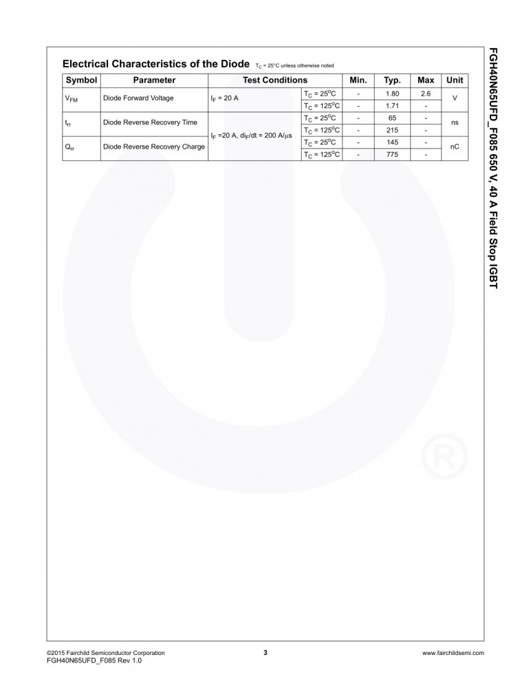 FGH40N65UFDTU-F085 datasheet page 4
