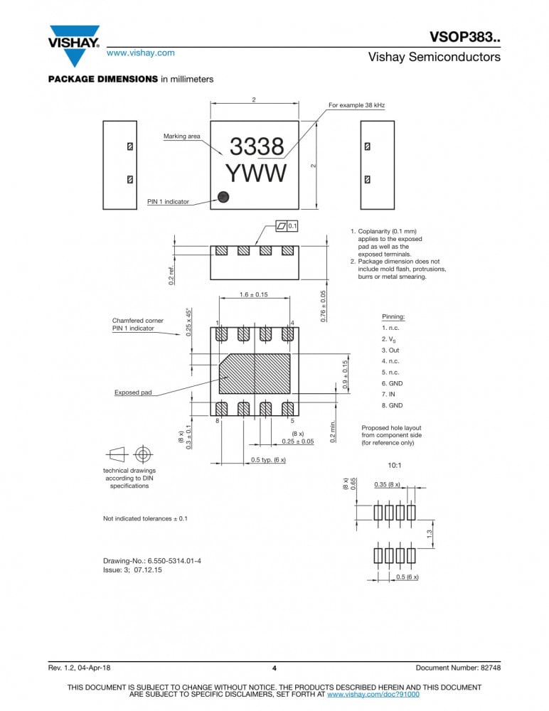 VSOP38338 datasheet page 4