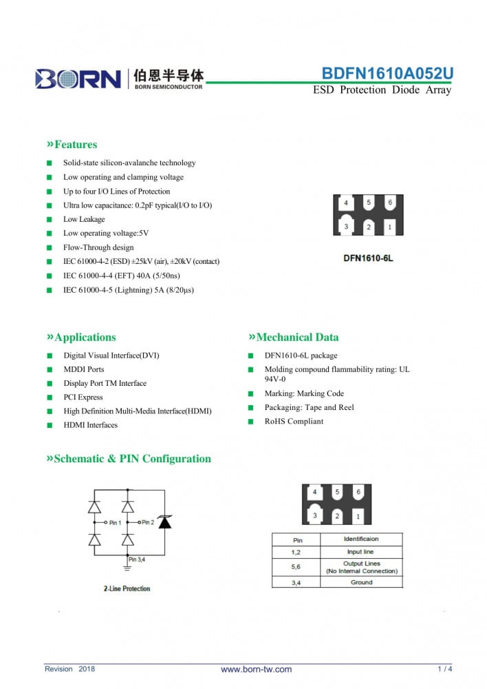BDFN1610A052U datasheet page 1