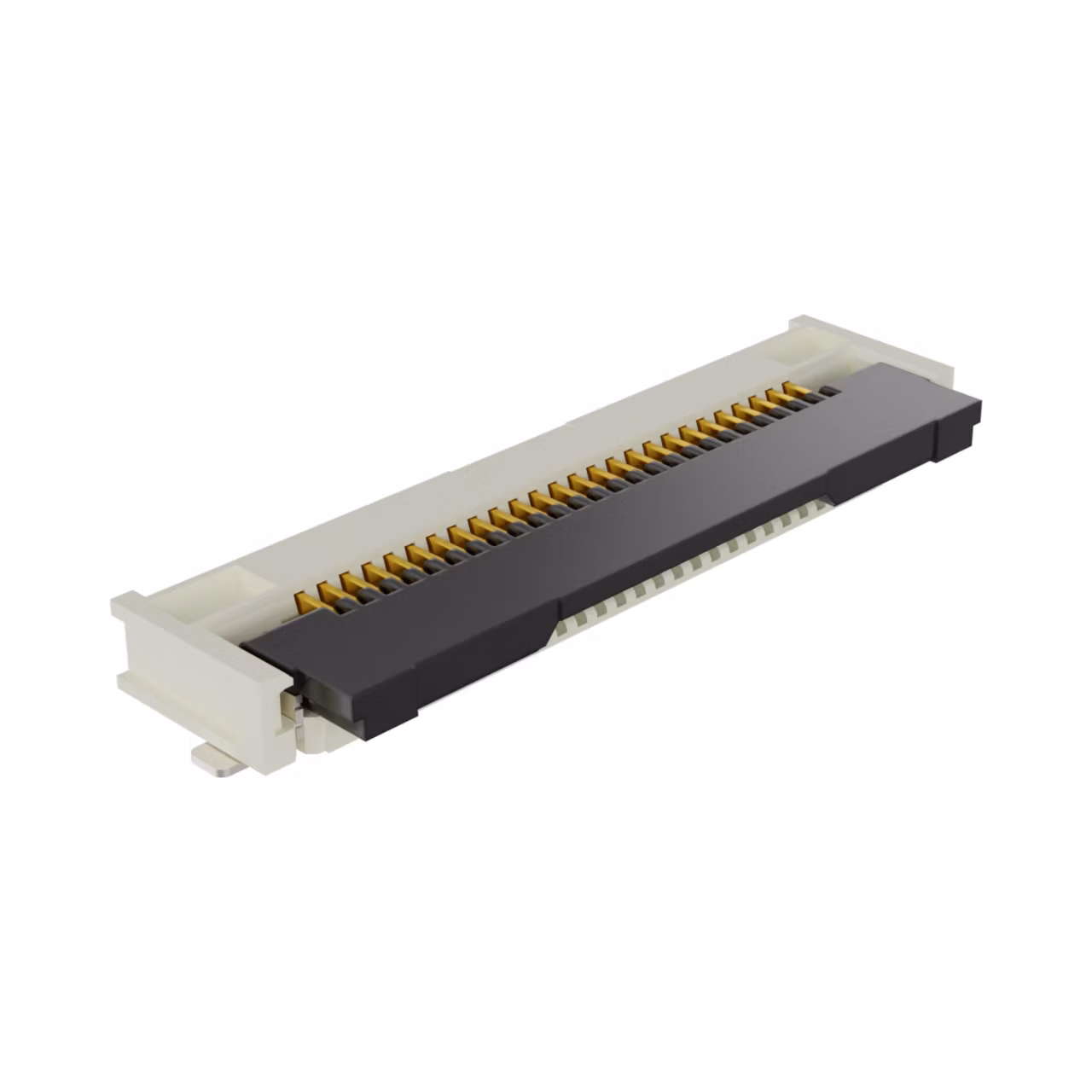 Easy-On FFC/FPC Connector, 0.50mm Pitch, FD19 Series, Right-Angle, Bottom Contact, 1.90mm Height, 26 Circuits, 150°C Operating Temperature,  Gold over Nickel Plating for sale