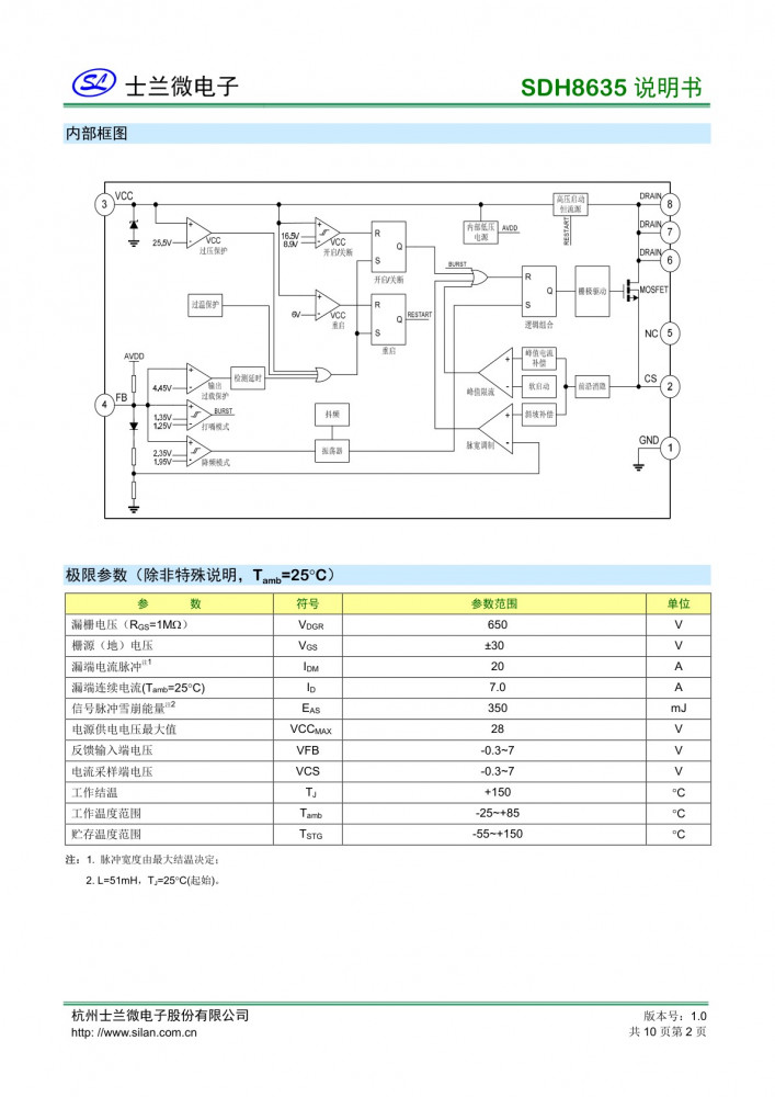 SDH8635 datasheet page 2