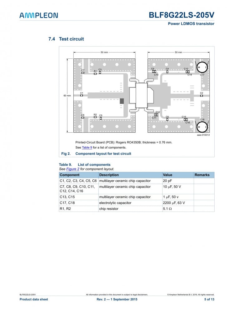 BLF8G22LS-205VU datasheet page 5