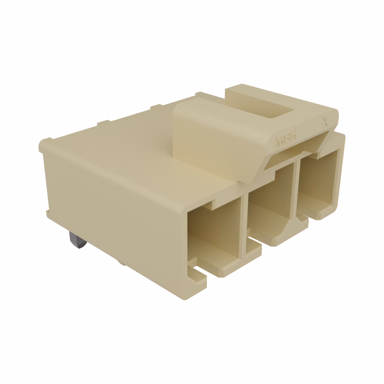 Mega-Fit ColorLock Right-Angle Header, 5.70mm Pitch, Single Row, 3 Circuits, Matte Tin (Sn) Plating, Glow-Wire Capable, Tray, Natural for sale