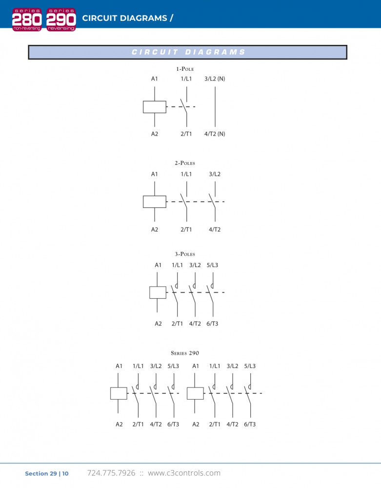 c3controls definite-purpose contactor technical reference image