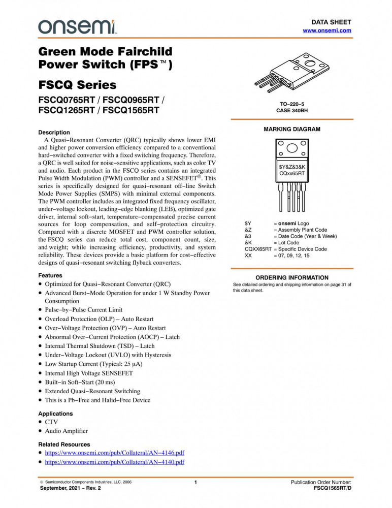 FSCQ Series datasheet preview, page 1
