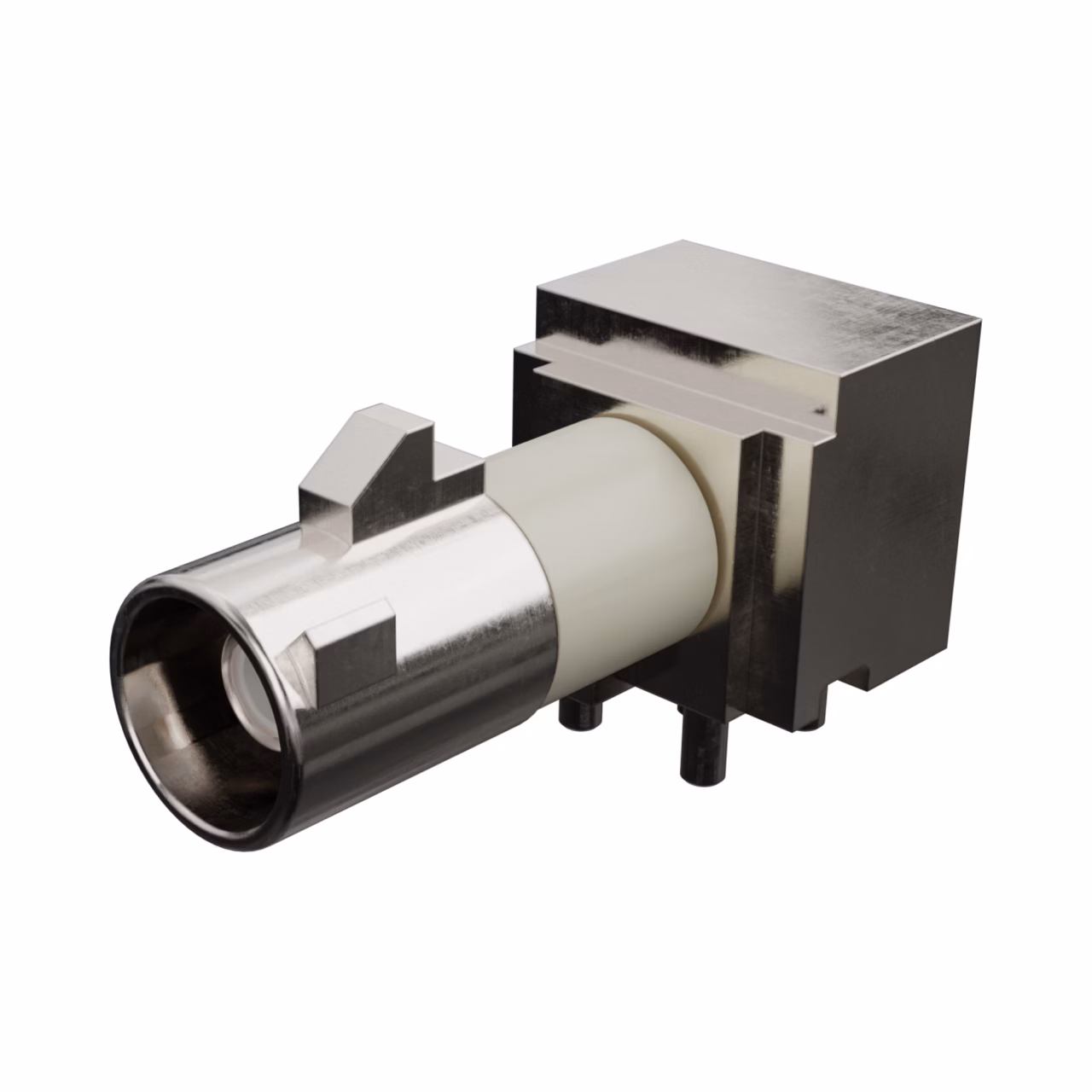 FAKRA Jack, Right-Angle, PCB Receptacle, Through Hole, Die Cast Body, Tin (Sn) Plated,Keying Code I, Tray, 50 Ohms for sale