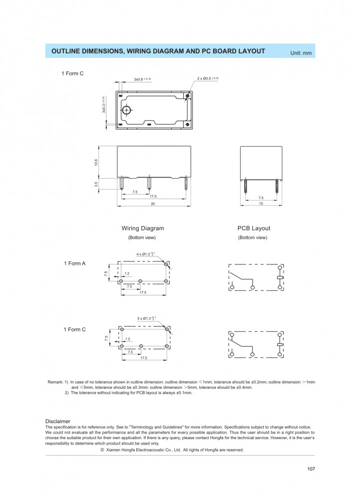 HF171F datasheet page 3