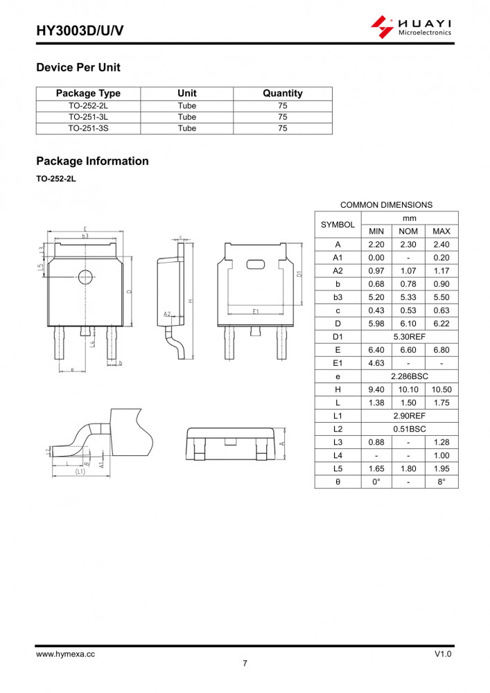 HY3003D datasheet page 7