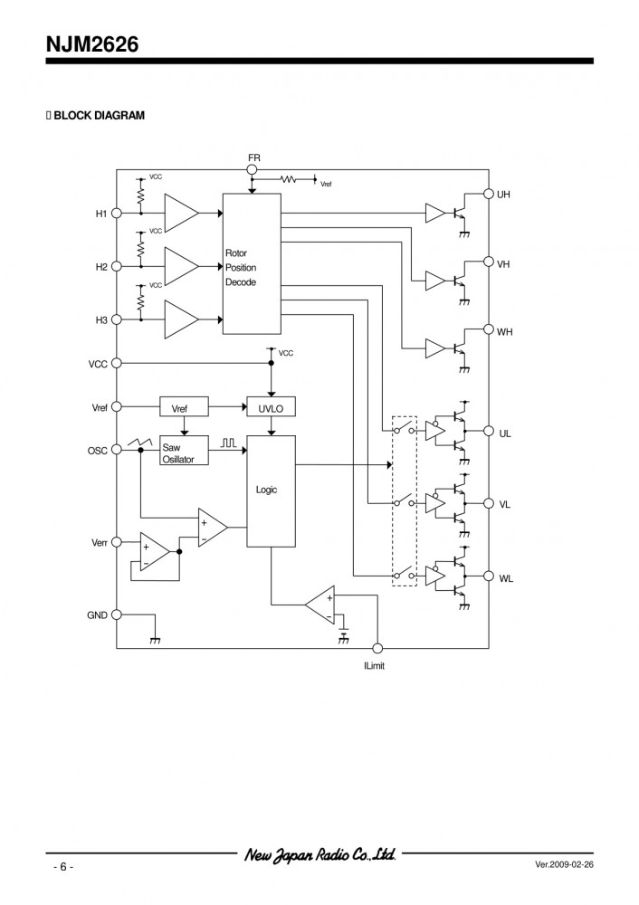 NJM2626V-TE1 datasheet page 6