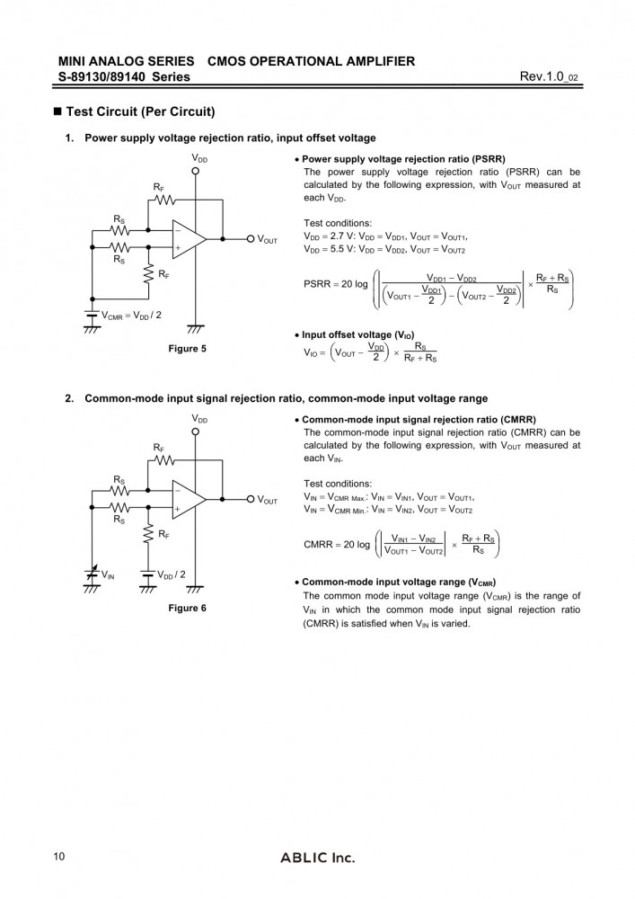 ABLIC S-89140 datasheet page 10