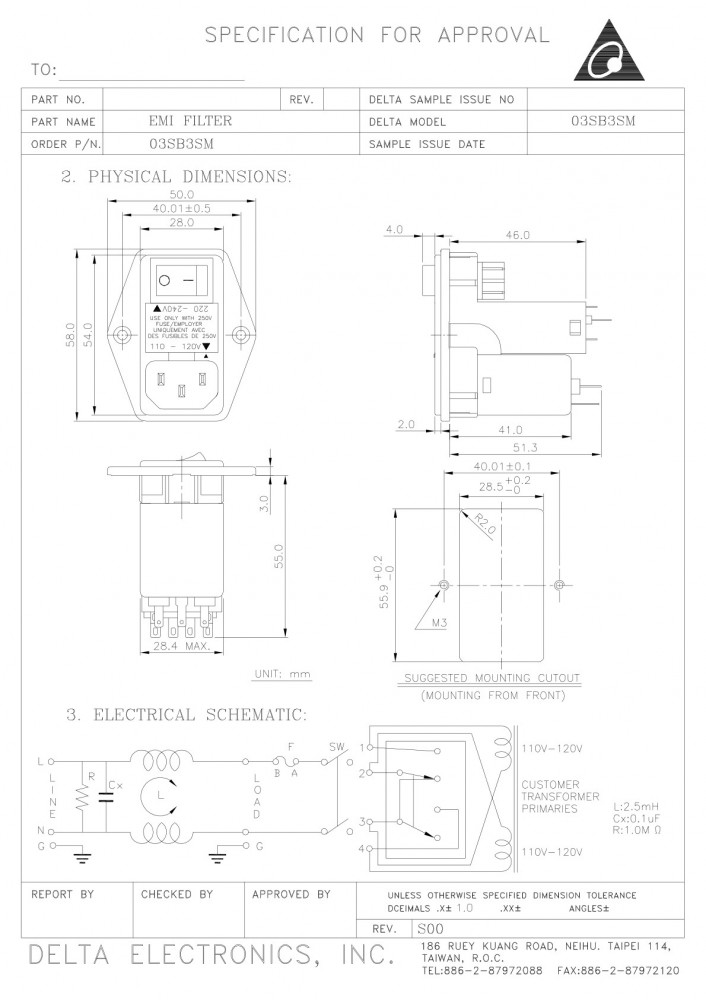 DELTA 03SB3SM technical document page 2