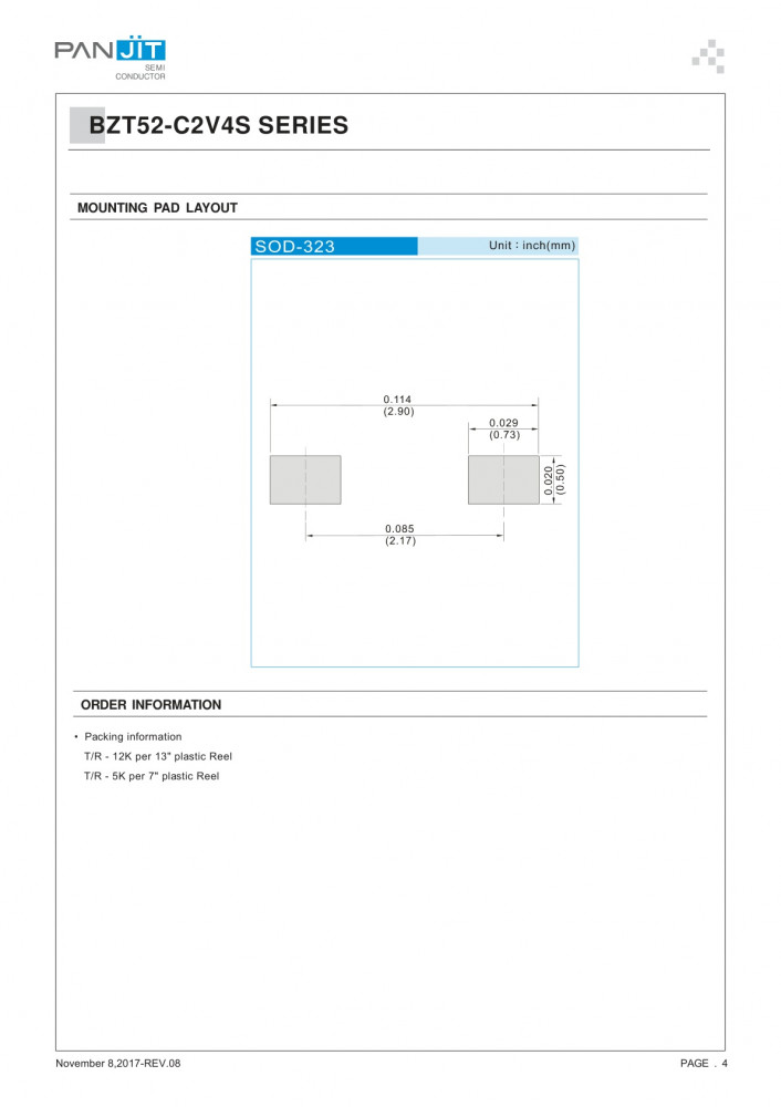 PANJIT BZT52-C15S series datasheet page 4