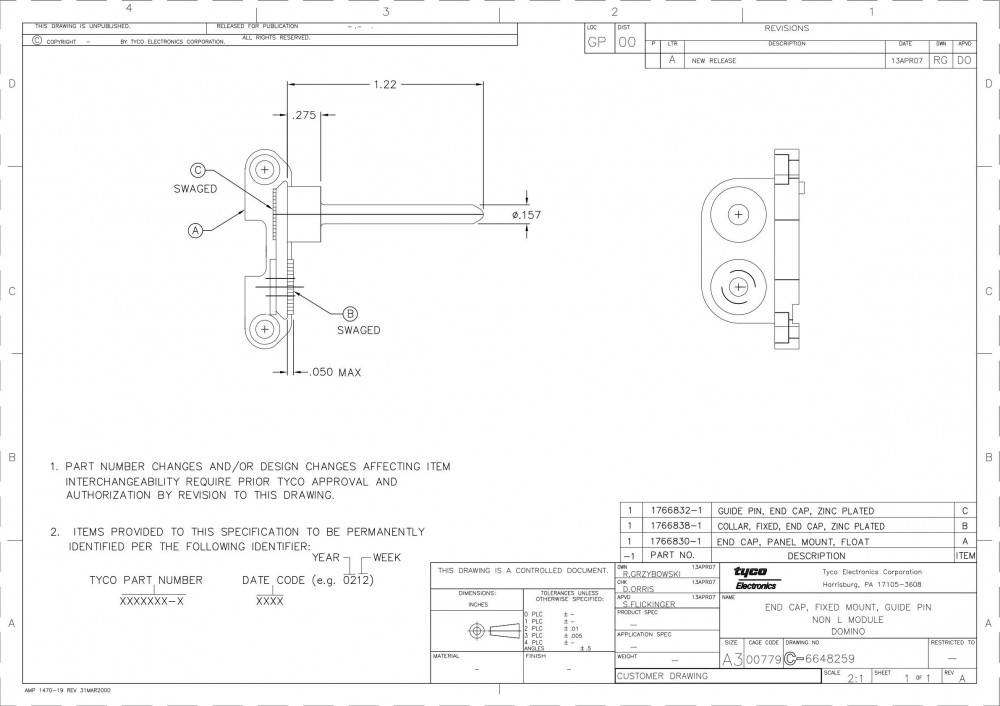 TE Connectivity 6648259-1 technical drawing preview