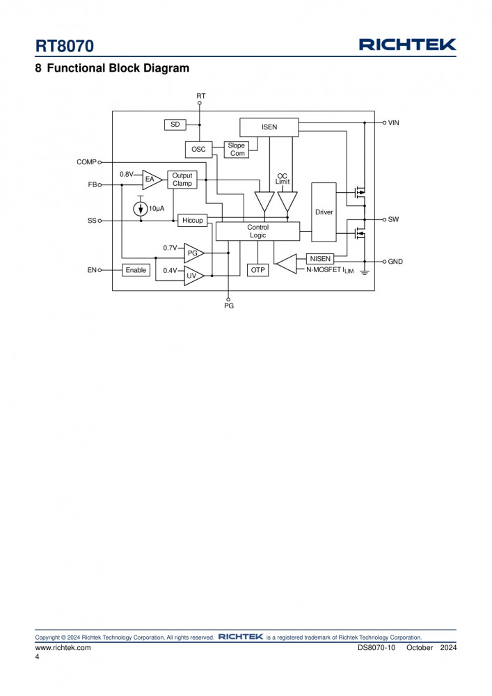 RT8070 datasheet preview, page 4