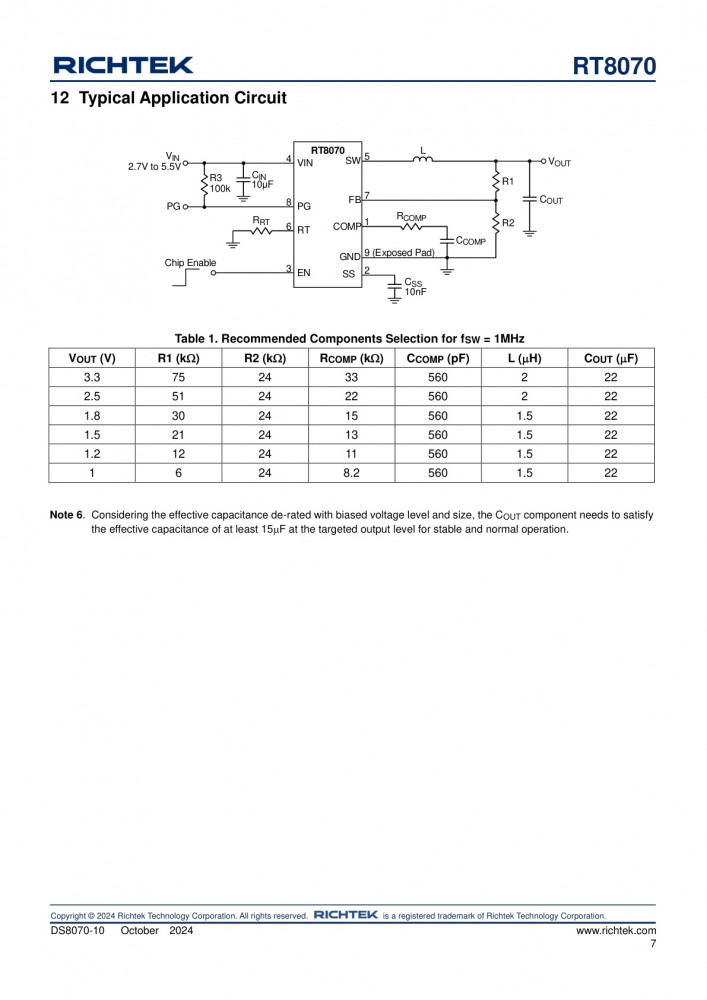 RT8070 datasheet preview, page 7