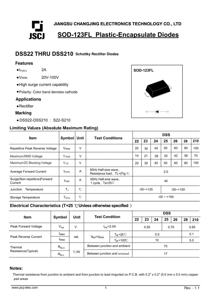 DSS26 datasheet page 1