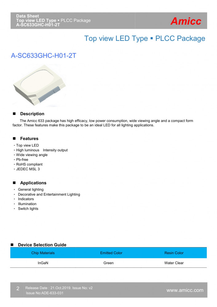 A-SC633GHC-H01-2T approval sheet page 2