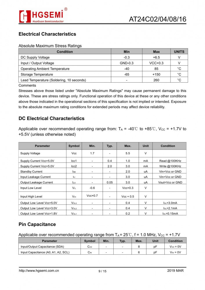AT24C16M5/TR datasheet page 9