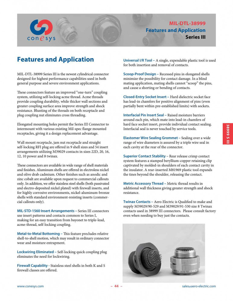 D38999 Series III technical document page 1