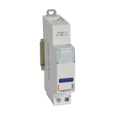 LED indicator - Blue 110/400V~ - 1 module - Non replaceable LED, 100000h life - 0.17W at 230V~/0.11W at 24V~ - IP20 use for sale