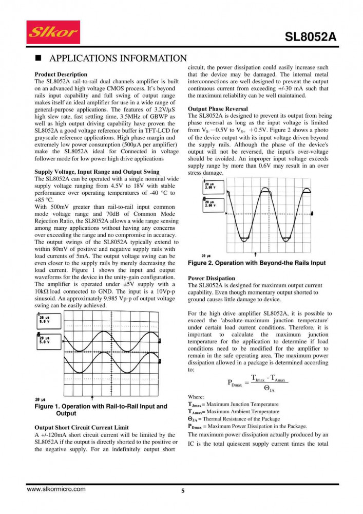 SL8052A datasheet page 5