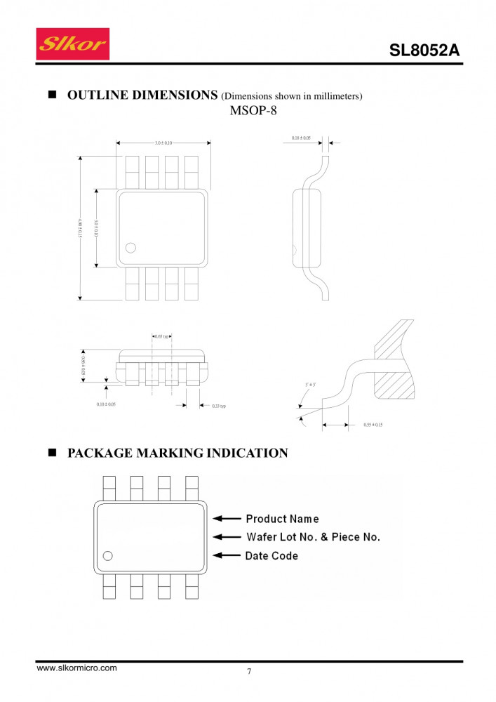 SL8052A datasheet page 7