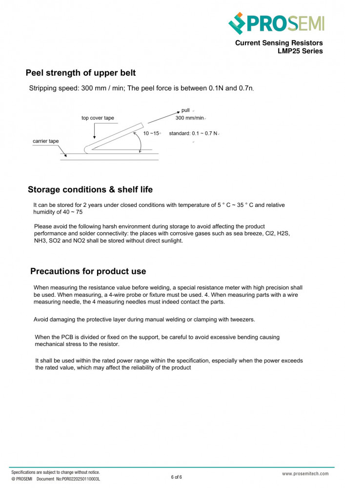 LMP25NF2P0R050 technical document page 6