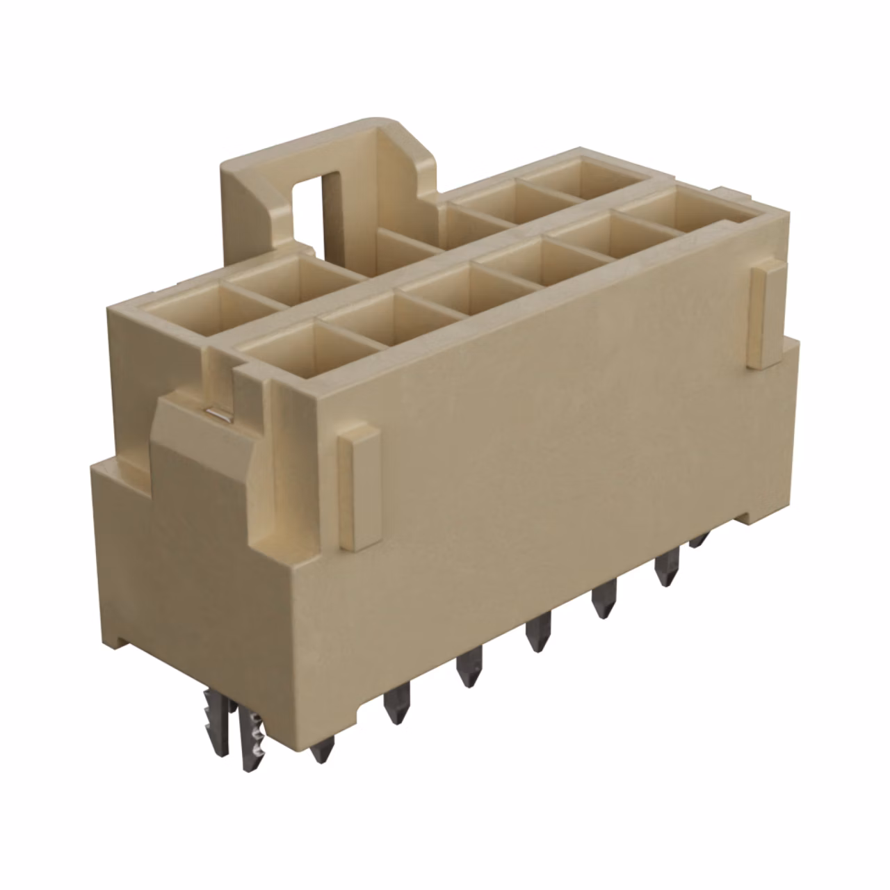 Ultra-Fit Vertical Header, 3.50mm Pitch, Dual Row, 12 Circuits, with Solder Clips, Tin (Sn) Plating, Natural, Glow-Wire Capable, Tray for sale