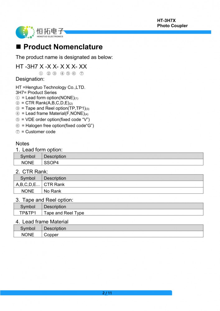 HT-3H7X datasheet page 3