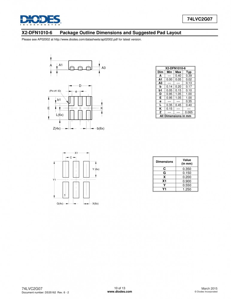 74LVC2G07DW-7 datasheet page 10