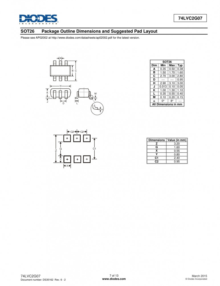 74LVC2G07DW-7 datasheet page 7