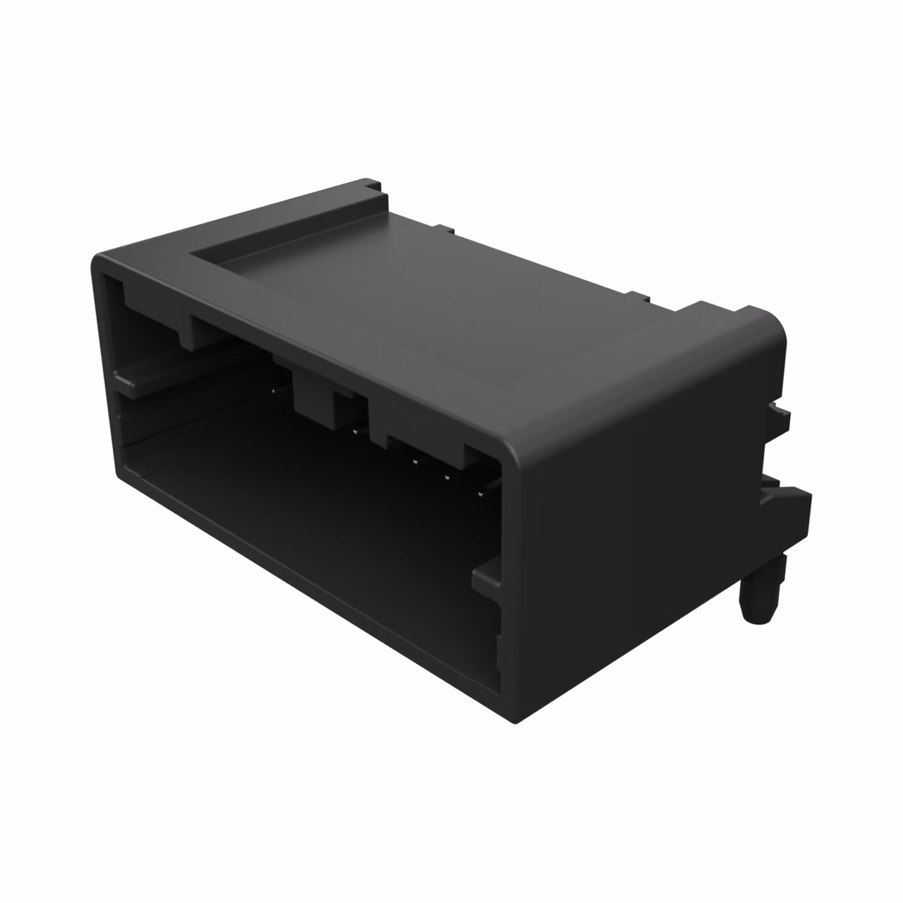 Mini50 Unsealed Right-Angle Header, UL 94 HB, Dual Row, 16 Circuit, Polarization Option C, 3.30mm Pin Length, Dark Gray, Tape and Reel for sale