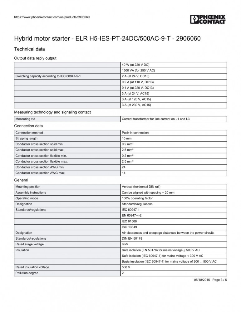 Phoenix Contact 2906060 technical document page 3