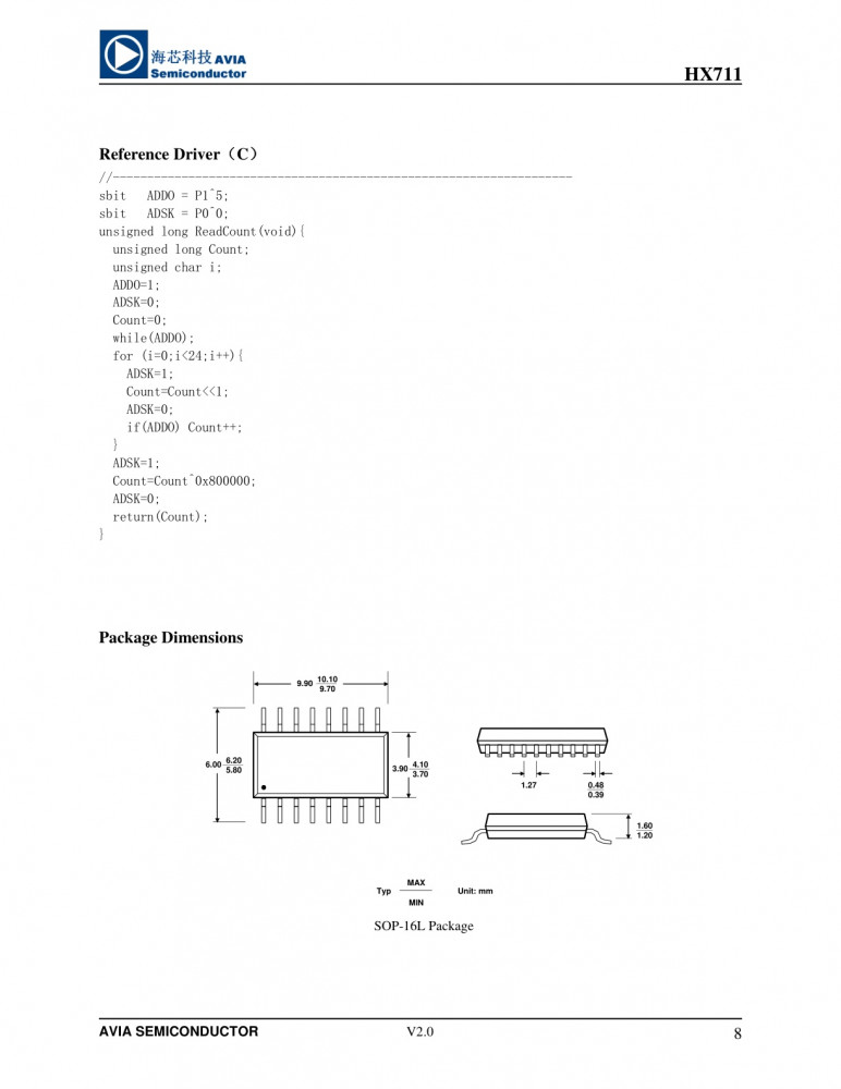 HX711 datasheet page 8