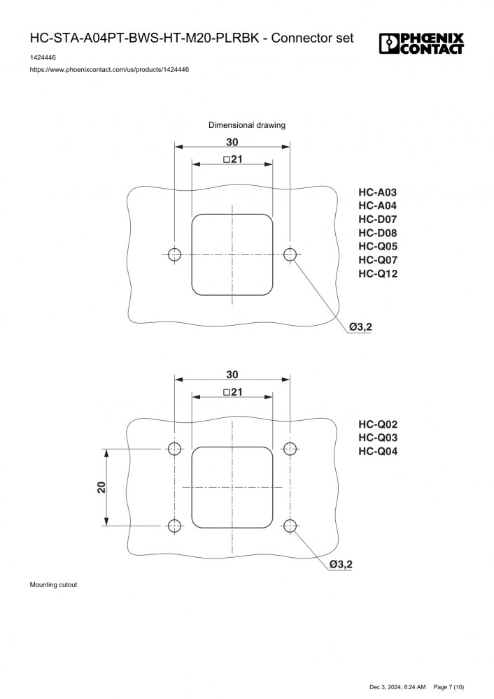 Phoenix Contact 1424446 technical document page 7