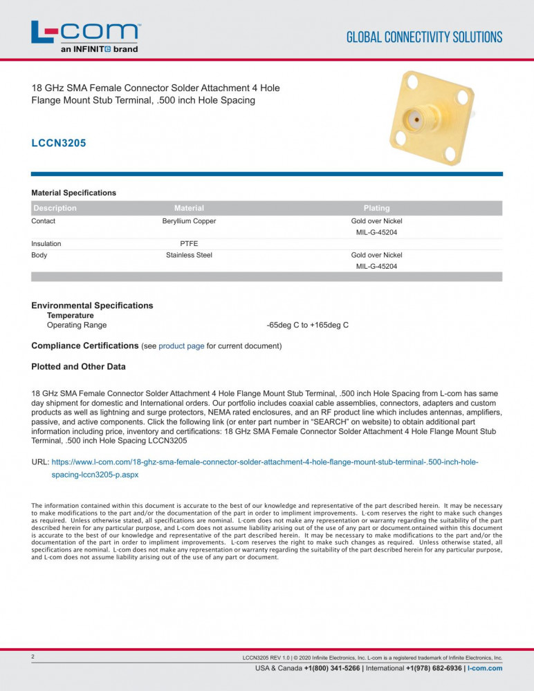 L-com LCCN3205 technical document page 2