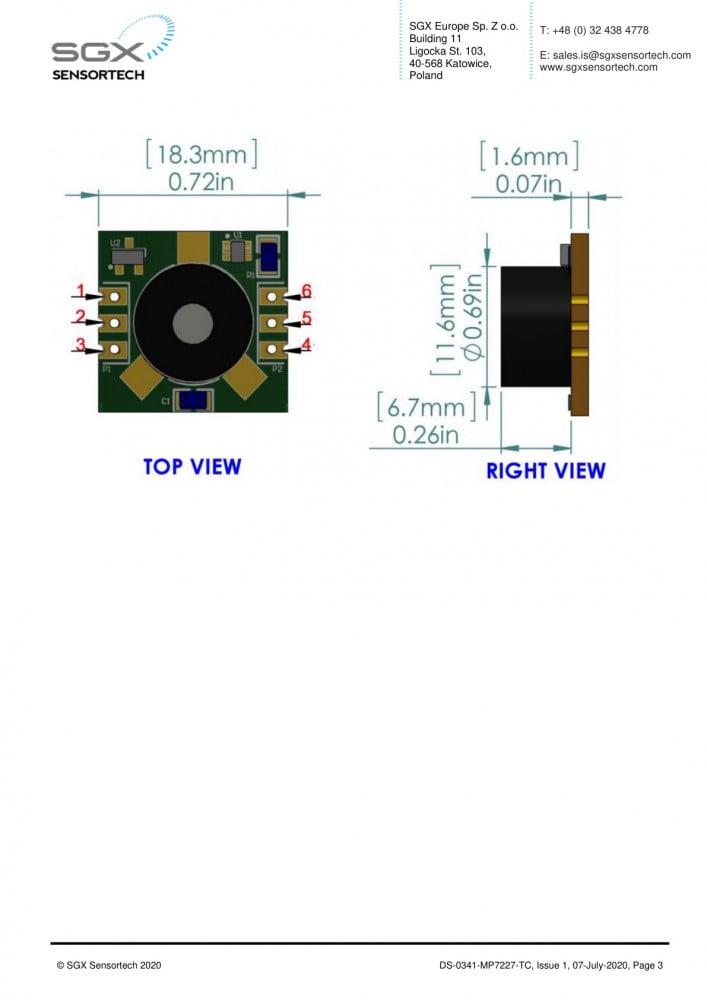 MP7227-TC technical documentation page 3