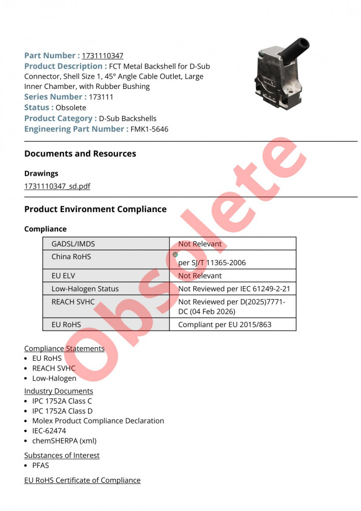 MOLEX 1731110347 drawing page 1