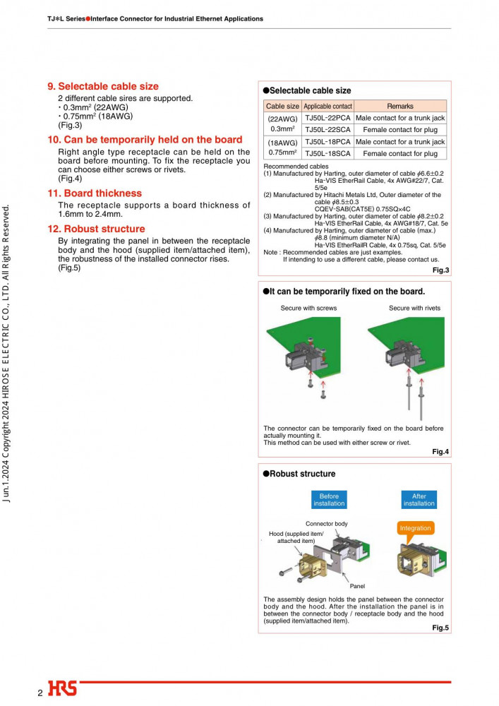 HRS TJL Series catalog page 2