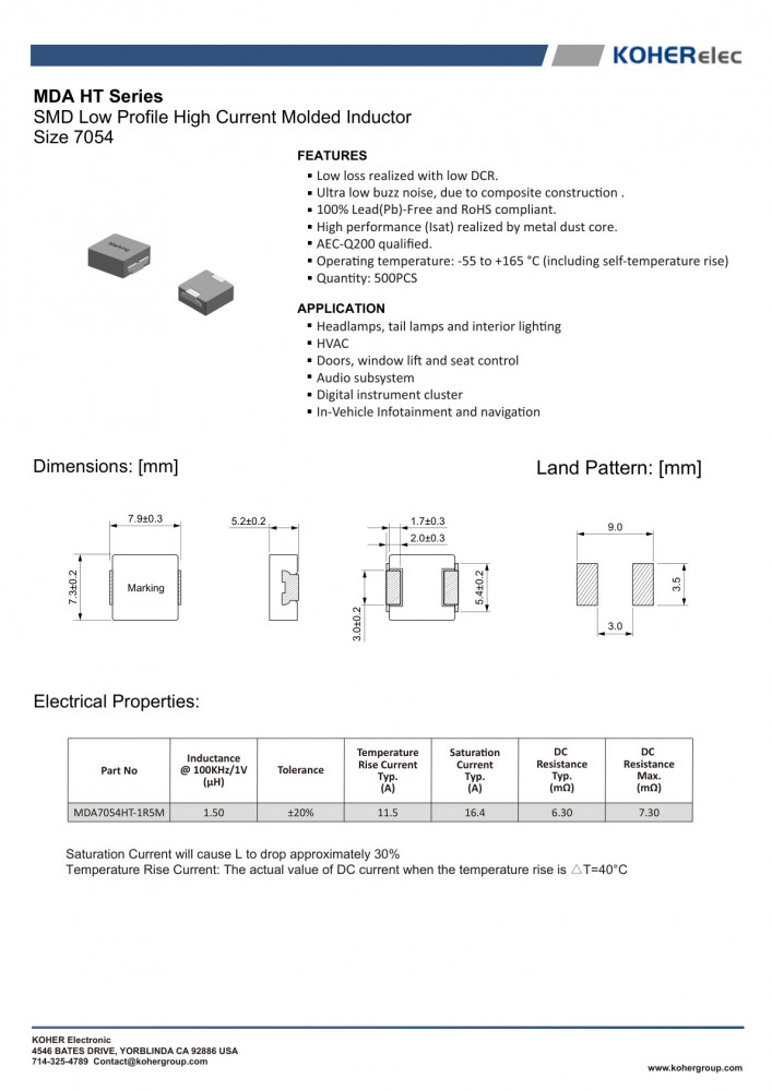 MDA7054HT-1R5M datasheet page