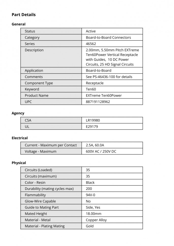 MOLEX 465621394 technical document page 2