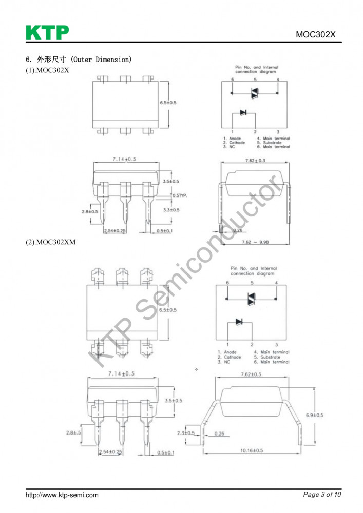 MOC3023-AW(KTP) datasheet page 3