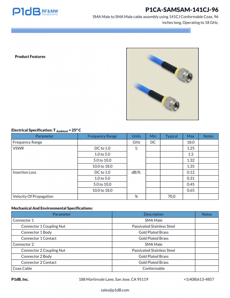 P1CA-SAMSAM-141CJ-96 technical document, page 1