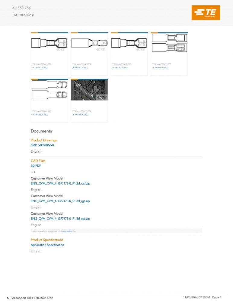 TE Connectivity 4-1377173-0 document preview 4