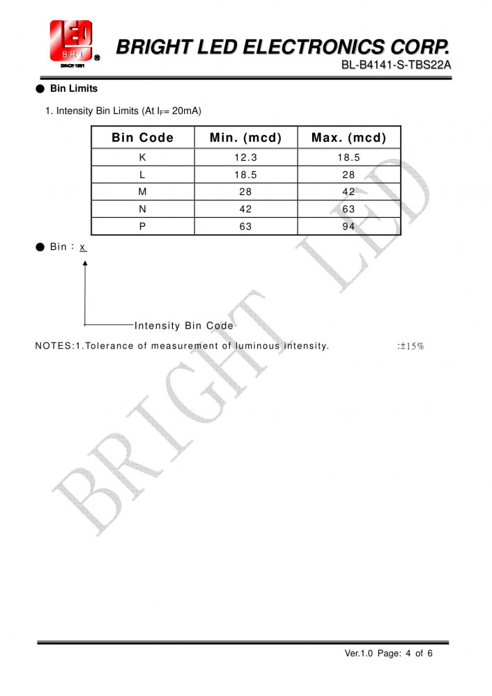 BL-B4141-S-TBS22A datasheet page 4