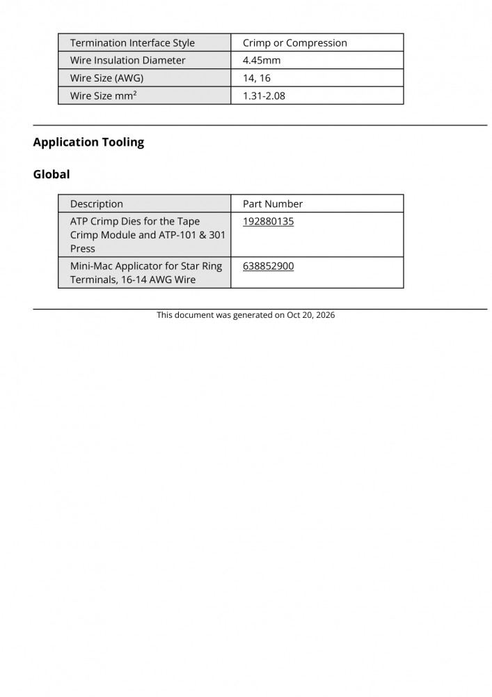 MOLEX 190750016 product documentation image 3